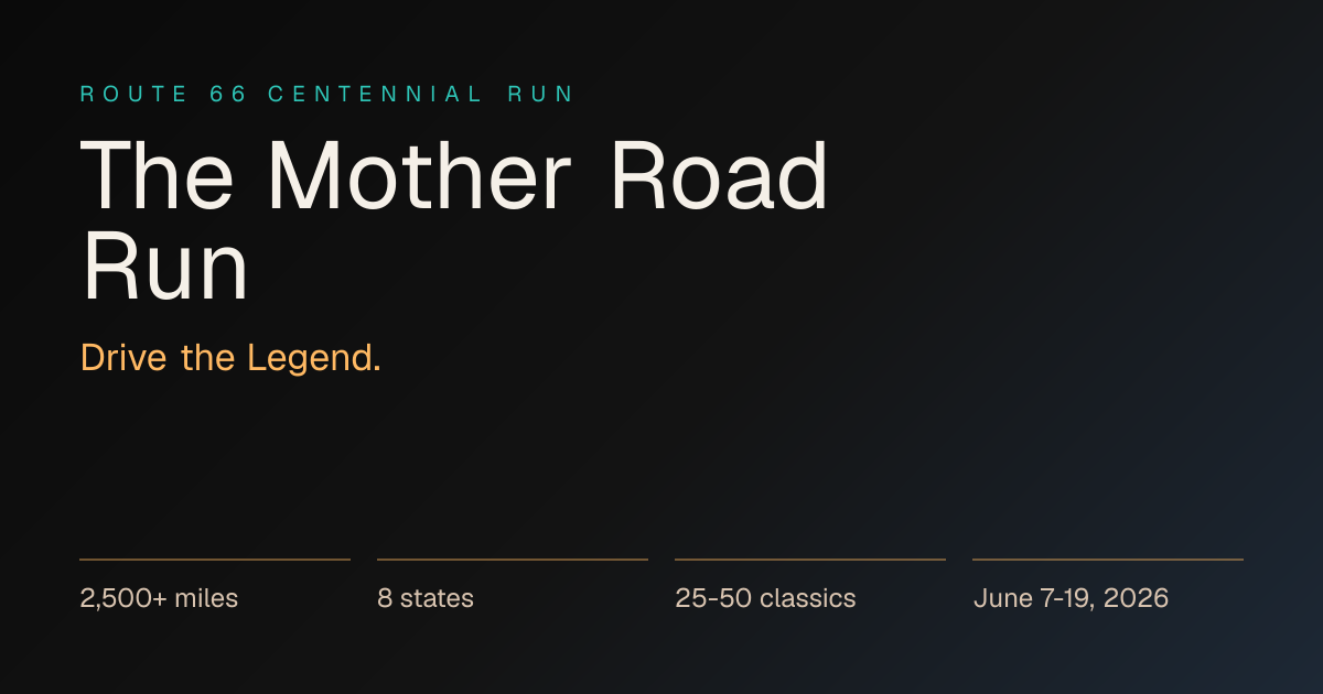 The Mother Road Run · Drive the Legend